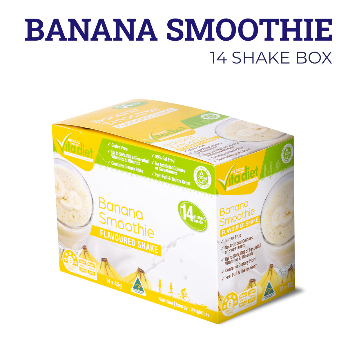 Banana Smoothie Shake 14 Pack – Vita Diet