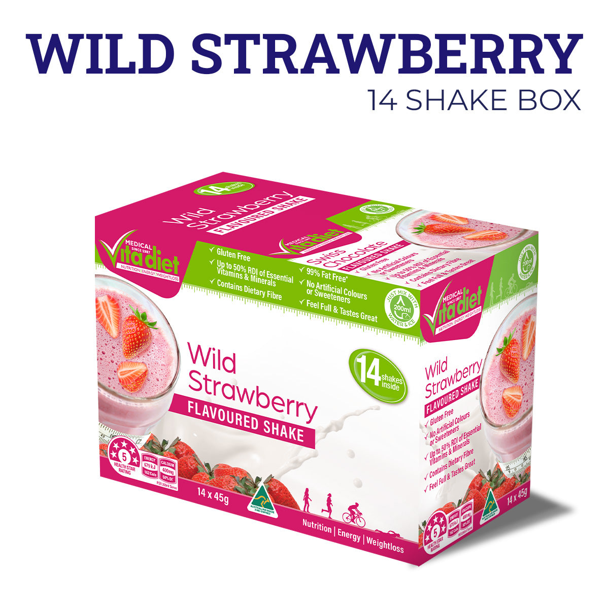 Wild Strawberry Shake 14 Pack – Vita Diet